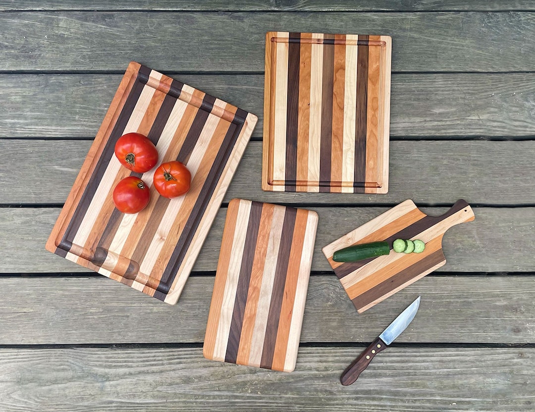 Multi-hardwood Cutting Board Set, Complete Kitchen Set, Four-piece Gift ...