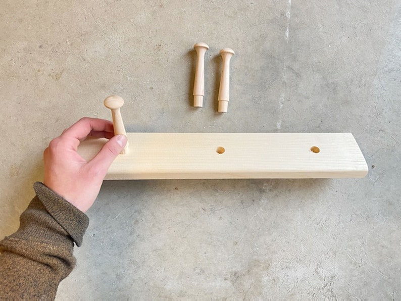 Wooden Peg Rack Handmade Wood Peg Rack Coat Rack Choose - Etsy