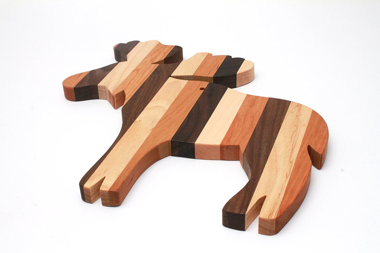 Moose Shape Cutting Board Two Styles Hardwood Cutting Board | Etsy