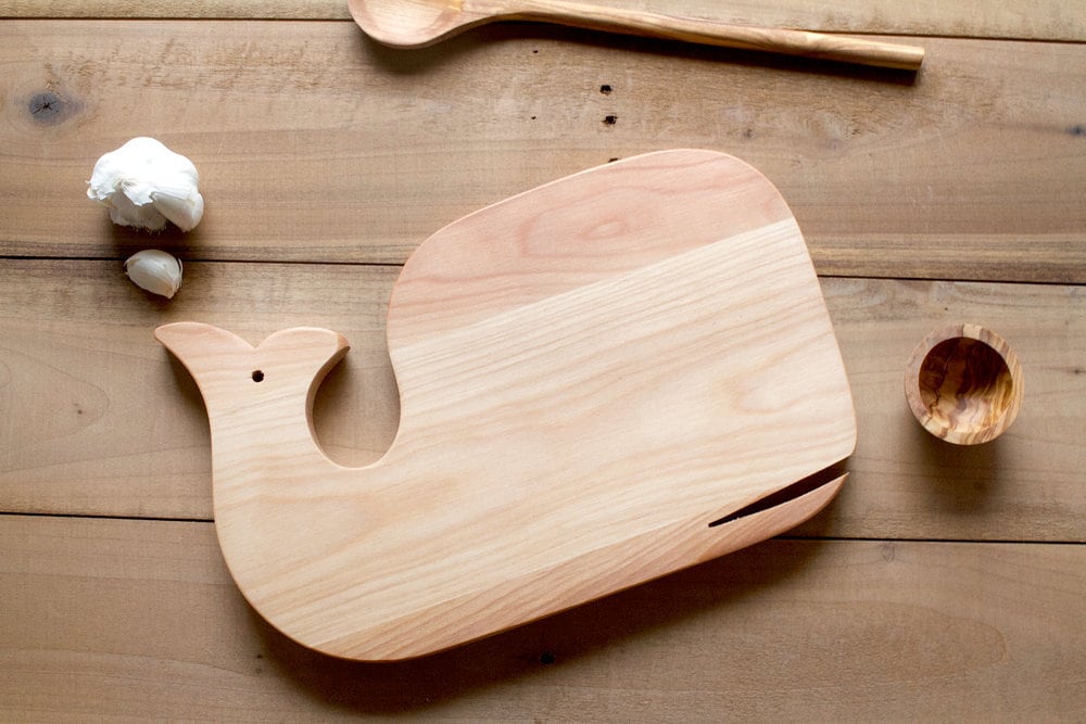 Hardwood Whale Cutting Board, Whale Serving Tray, Sea Animal Cutting ...