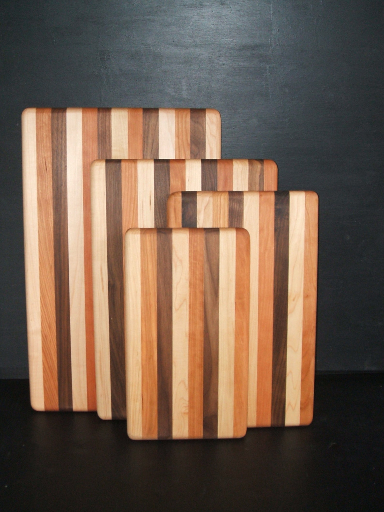 Handmade Multi-wood Maple Cherry Walnut Cutting and Serving | Etsy