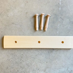 Wooden Peg Rack, Handmade Wood Peg Rack, Coat Rack, Choose Your Size ...