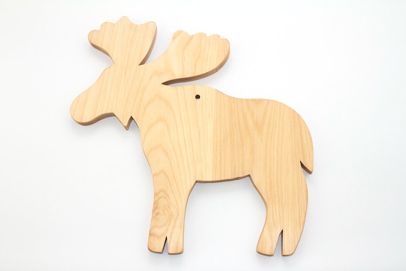Moose Shape Cutting Board Two Styles Hardwood Cutting Board | Etsy