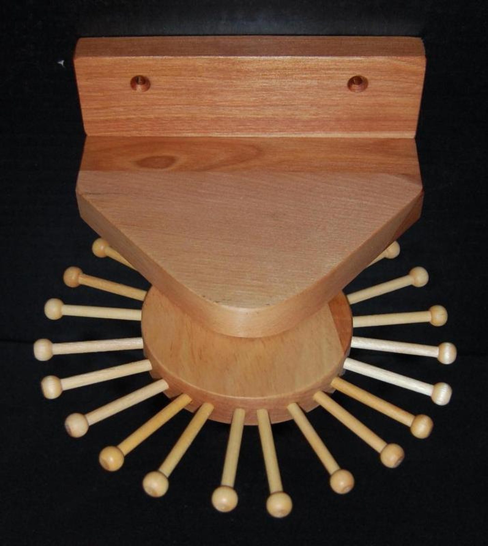 Handmade Hardwood Revolving Tie/necklace/mask Rack Space - Etsy
