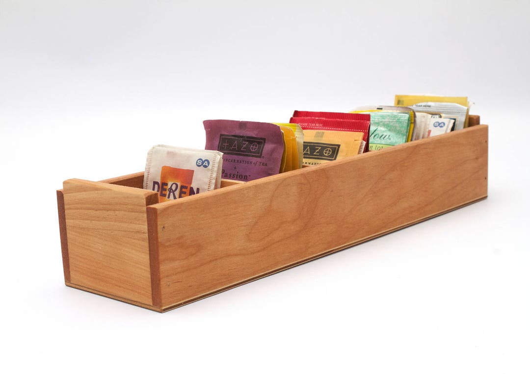 Tea Box, Tea Organizer, Tea Box Wood, Vintage, Hardwood Tea Box, Drawer ...
