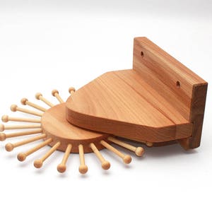 Handmade Hardwood Revolving Tie/necklace/mask Rack Space Saving Closet ...