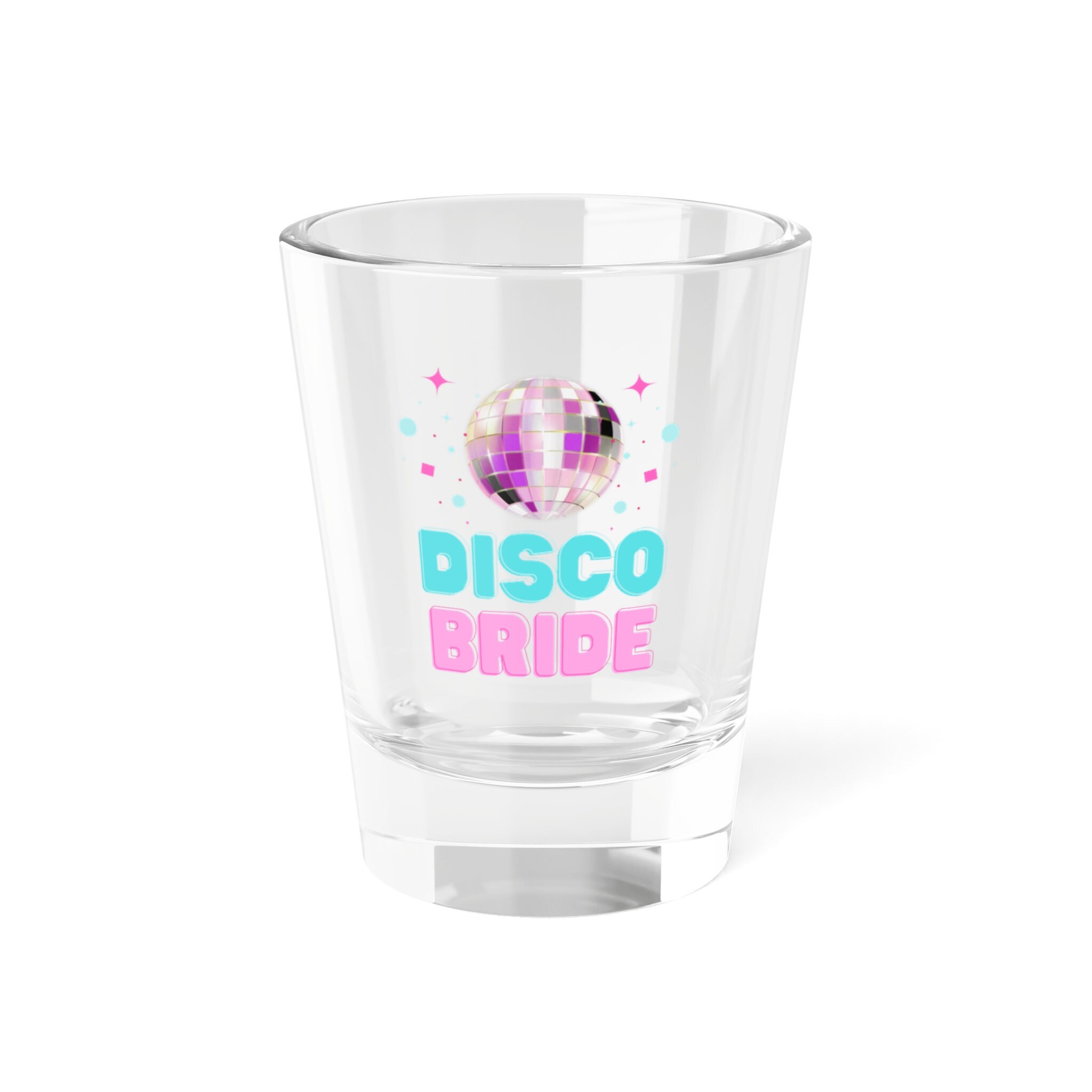 Disco Bride Shot Glass, 1.5oz Bridal Party Shot Glass Bachelorette ...