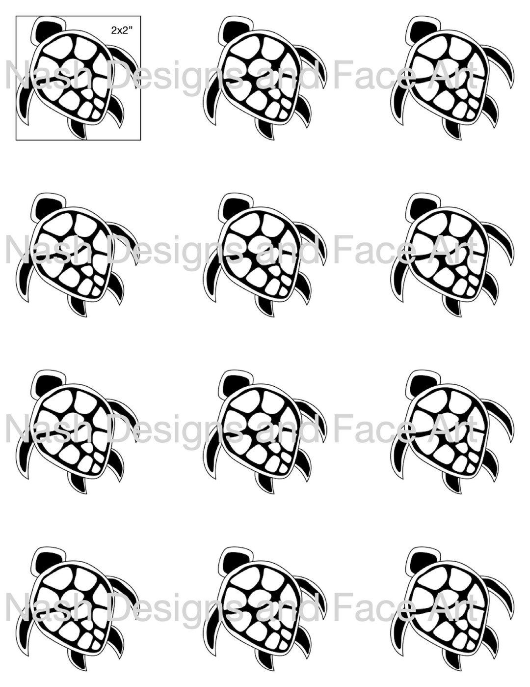 Bling Template - Turtle - Tribal - Etsy