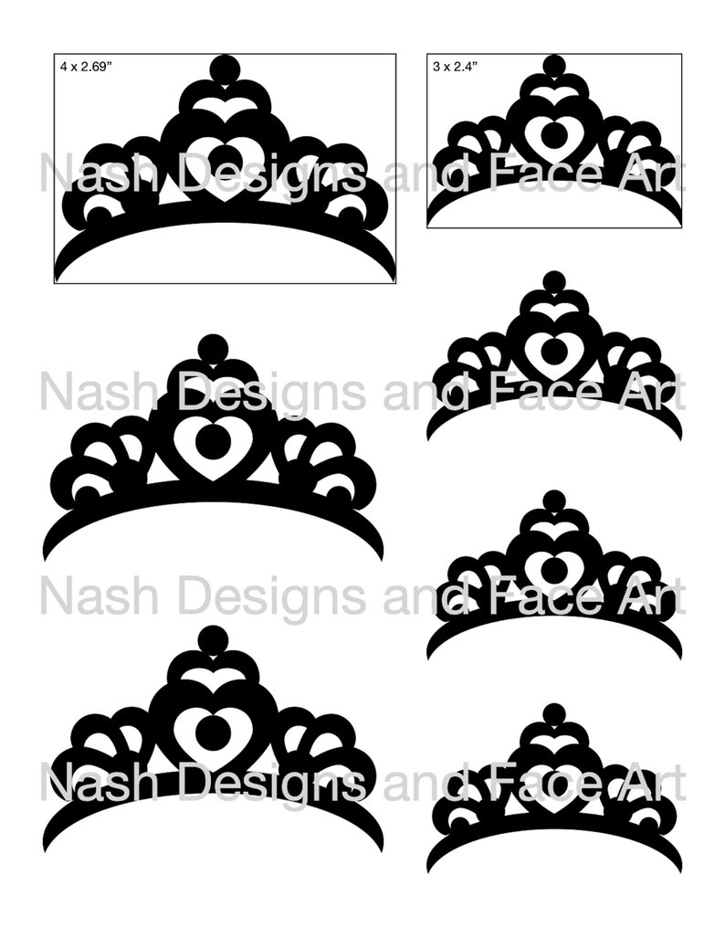 Bling Template - Princess Crown (v1) - Etsy