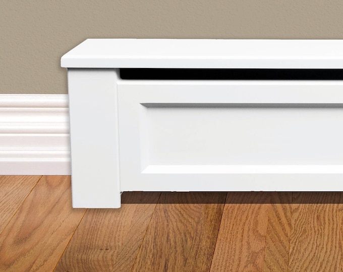 Shaker Style 4 Ft. Wood Baseboard Heater Cover Kit in White - Etsy