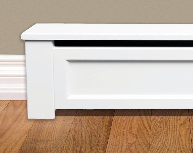 Shaker Style 5 Ft. Wood Baseboard Heater Cover Kit in White - Etsy