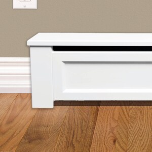 Shaker Style 4 Ft. Wood Baseboard Heater Cover Kit in White - Etsy