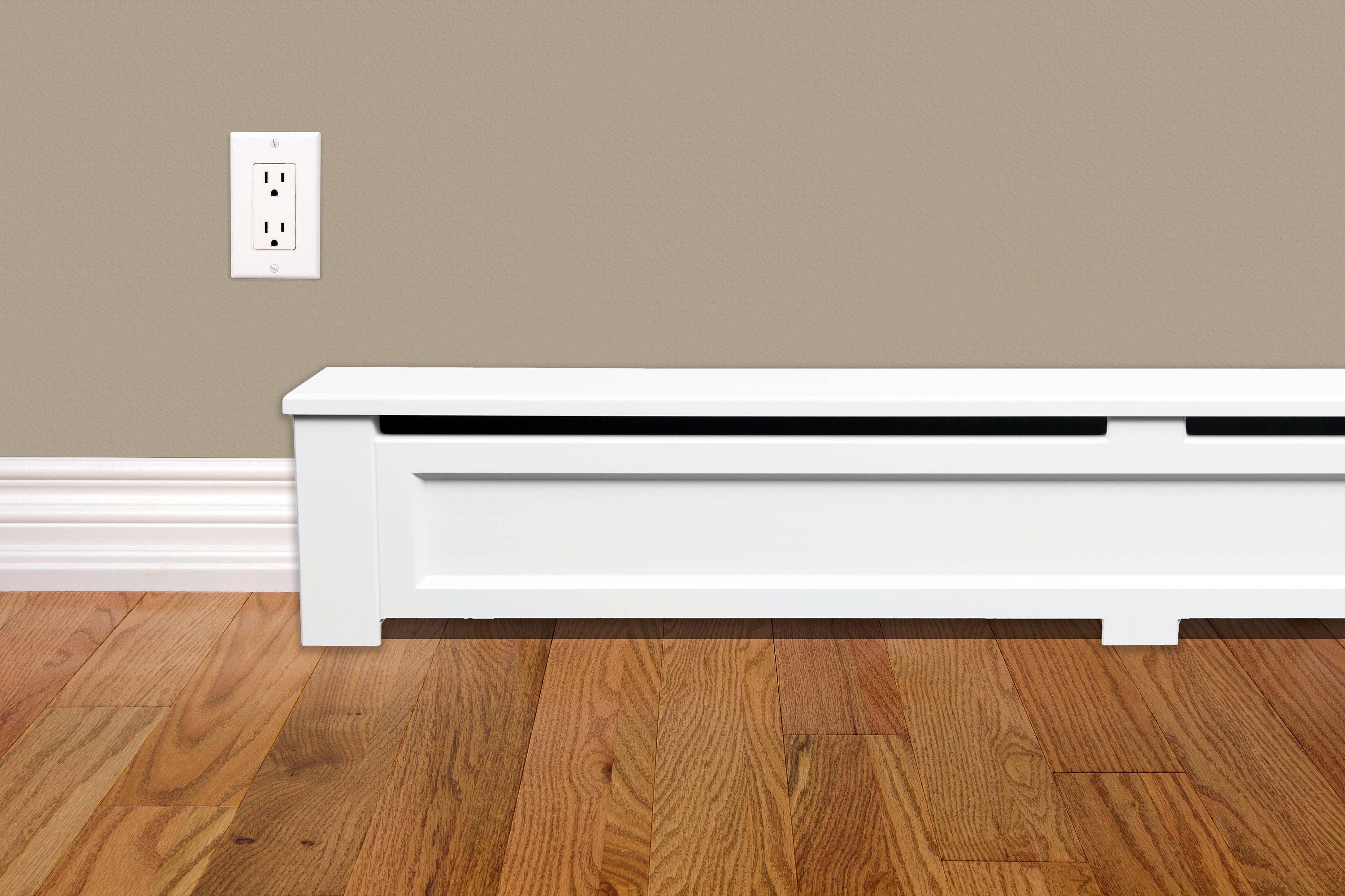 Shaker Style 4 Ft. Wood Baseboard Heater Cover Kit in White - Etsy