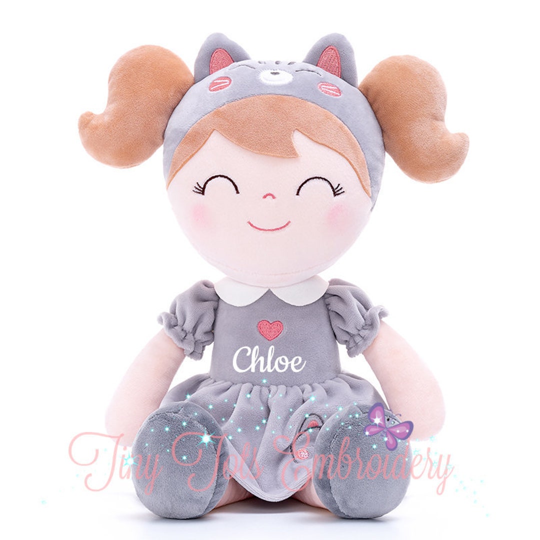 Personalized Doll, Cat Plush, Custom Rag Doll, Baby Shower Gift, First ...
