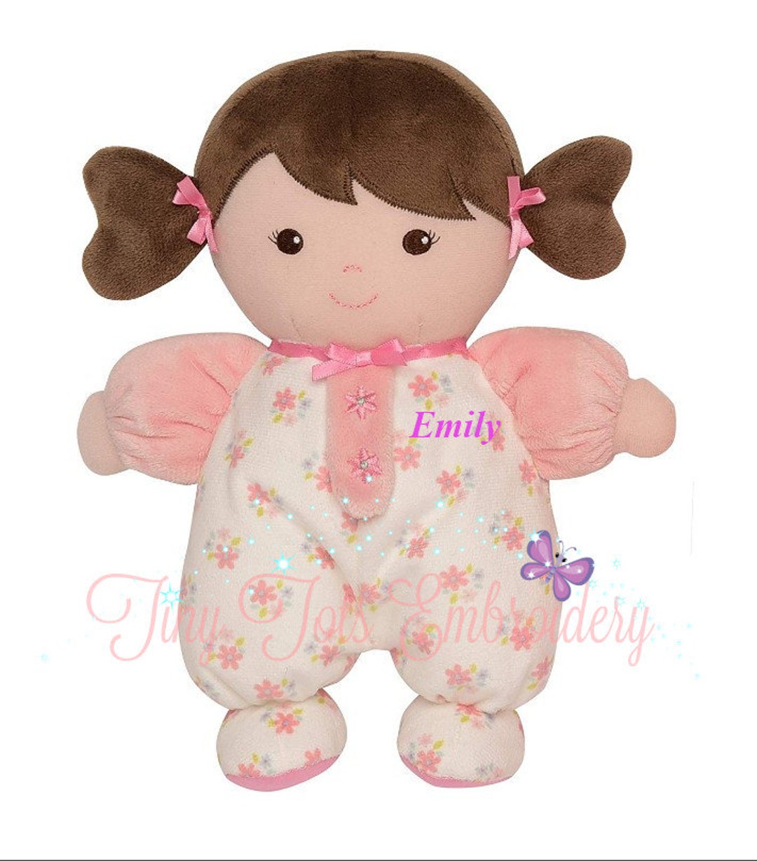 Personalized Doll, Rag Doll, Personalized Plush Rattle Doll, Baby ...