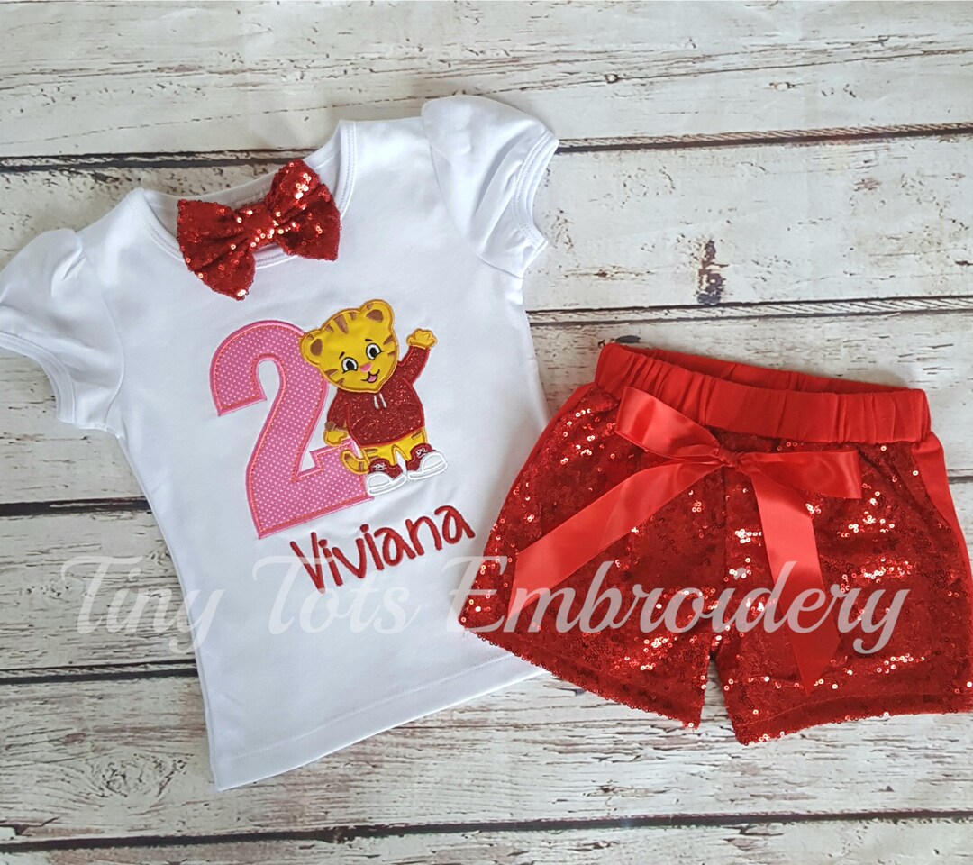 Girl's Tiger Birthday Outfit ~ Tiger Sequin Shorts Outfit ~ Tiger Girls ...