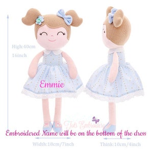 Personalized Baby Doll: Embroidered Name Soft Plush First Doll - Etsy