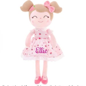Personalized Baby Doll: Embroidered Name Soft Plush First Doll - Etsy