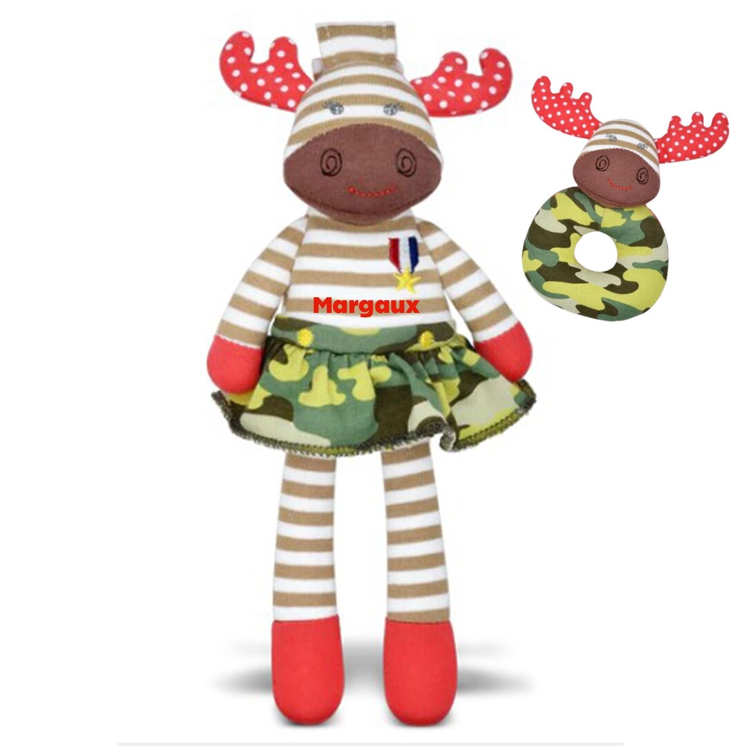 Organic Moose Pacifier Buddy, Organic Pacifier Clip, Personalized ...