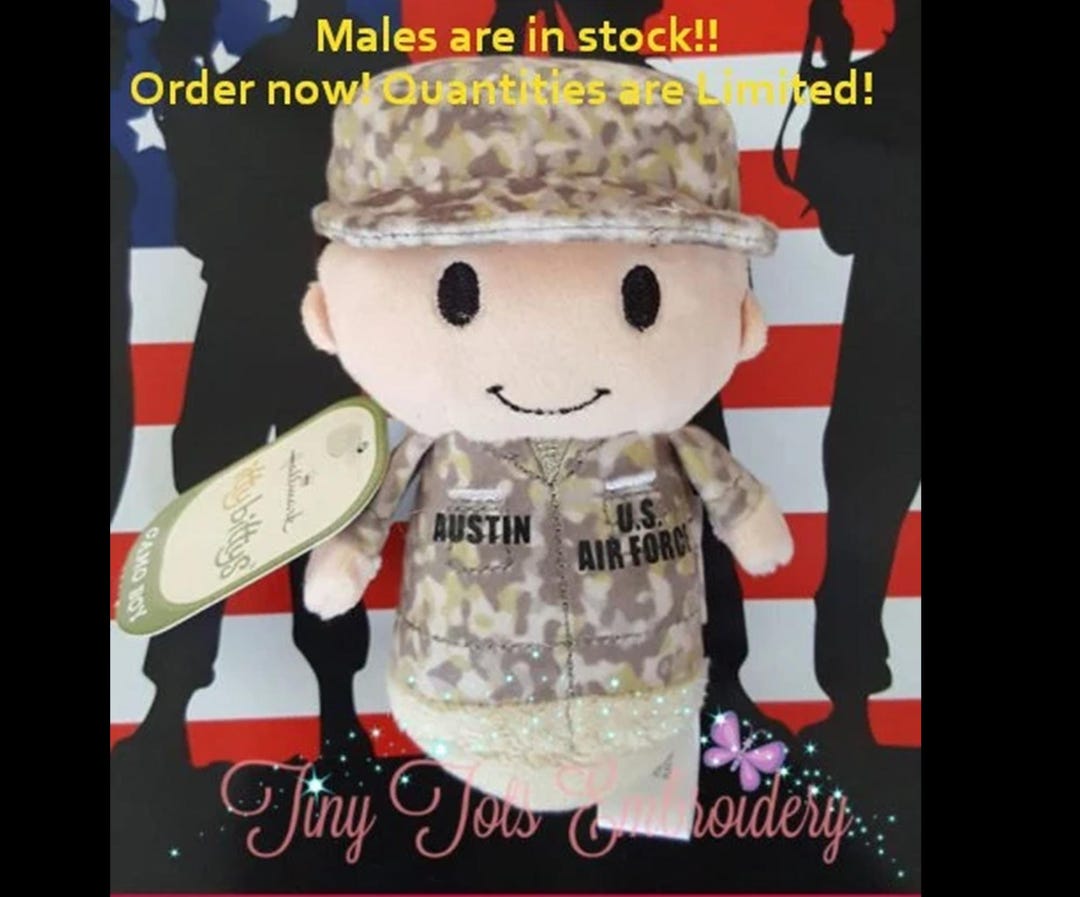 Personalized Military Plush Soldier: Camo Itty Bitty US Army Air Force ...