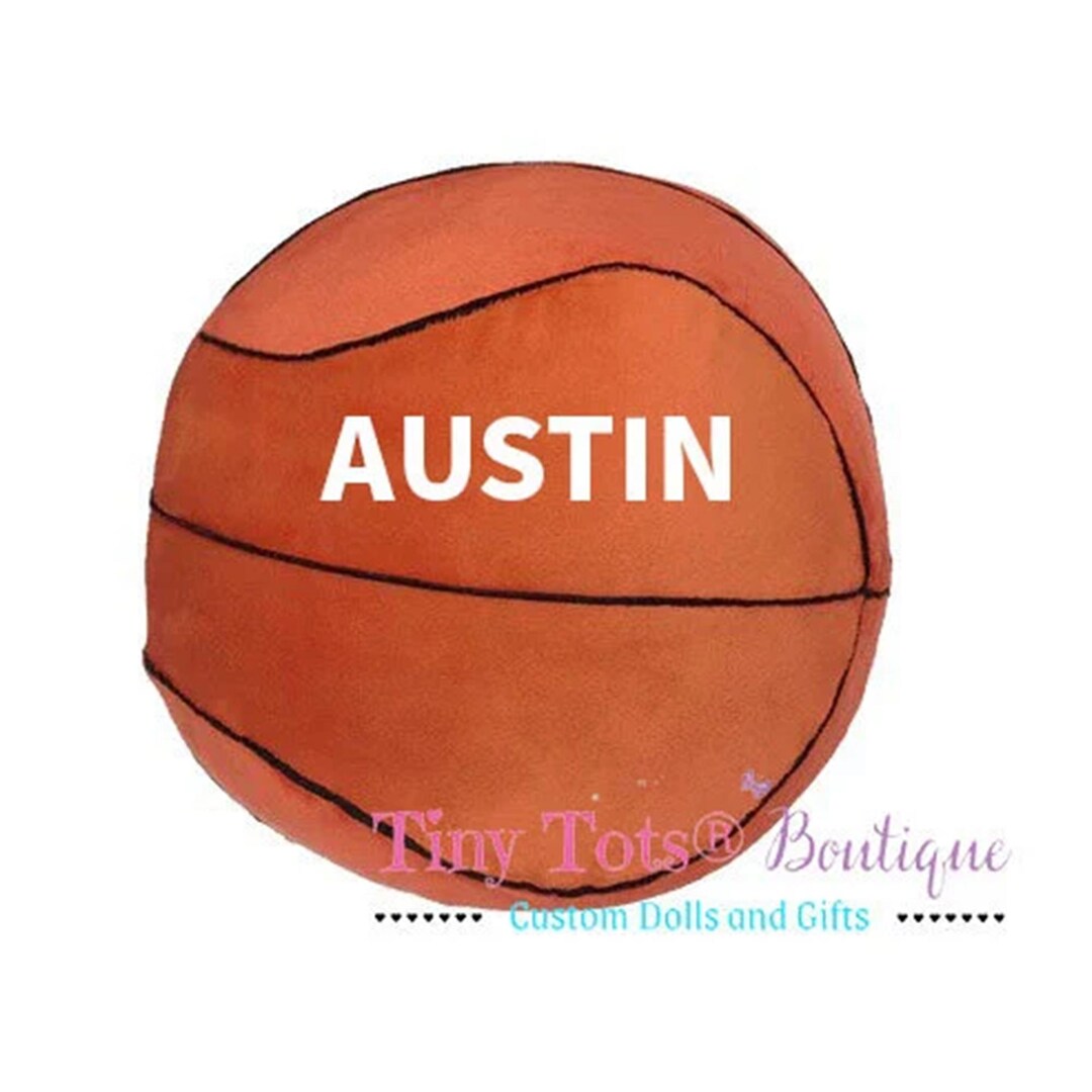 Embroidered Basketball Plush, Embroidered Baby Gift, Personalized ...