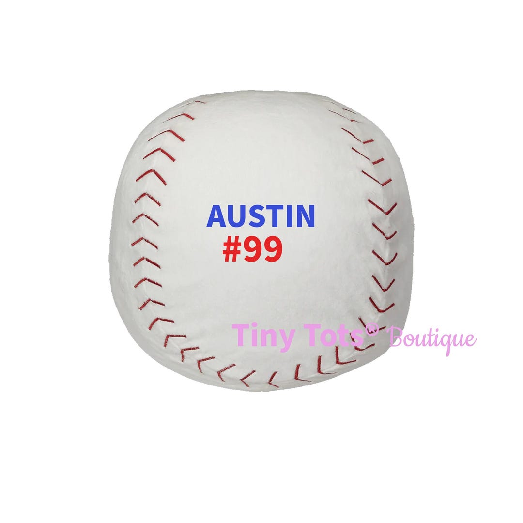 Personalized Baseball Plush Toy – Custom Embroidered Soft Baseball ...