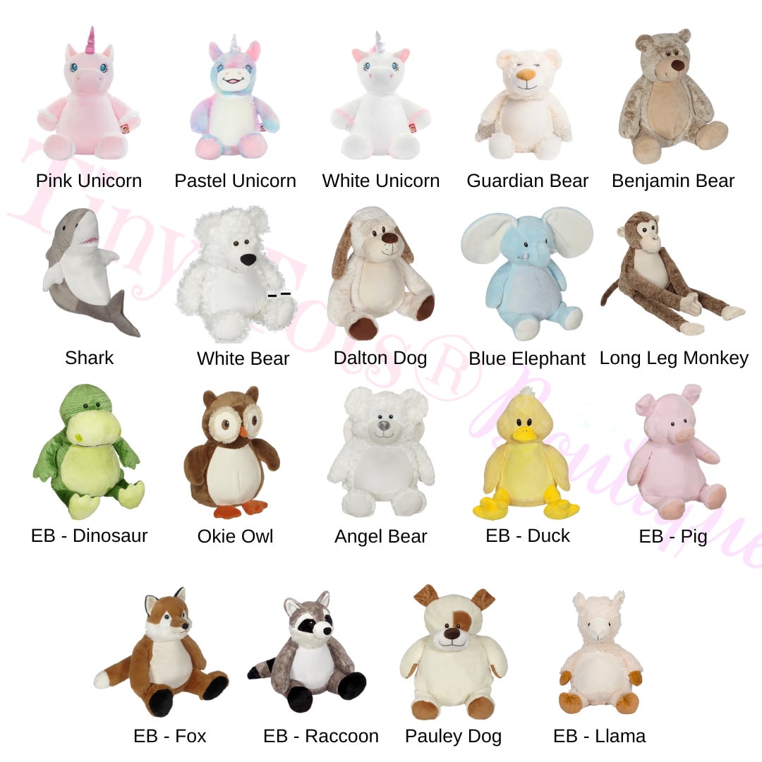 Personalized Birth Stat Stuffed Animals, Newborn Keepsake, Embroidered ...