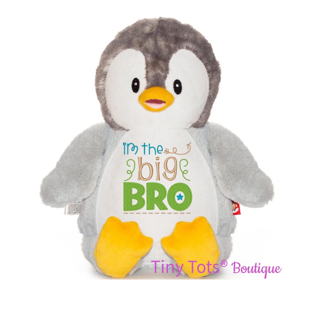 Personalized Penguin Plush: Big Brother/sister Embroidered Sibling Gift ...