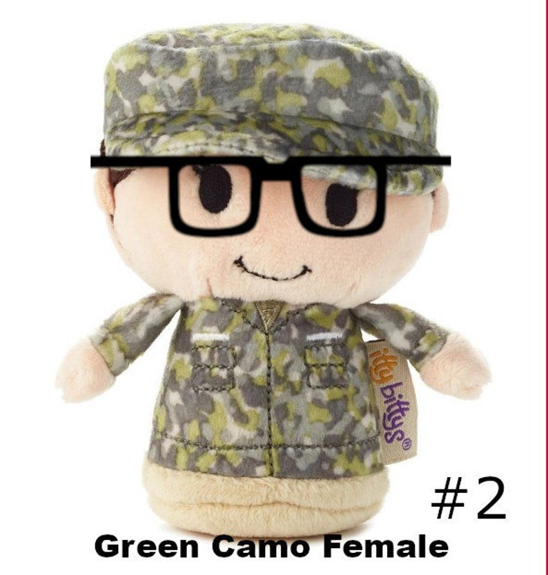 Itty Bitty Soldier With Glasses Female Itty Bitty With Etsy
