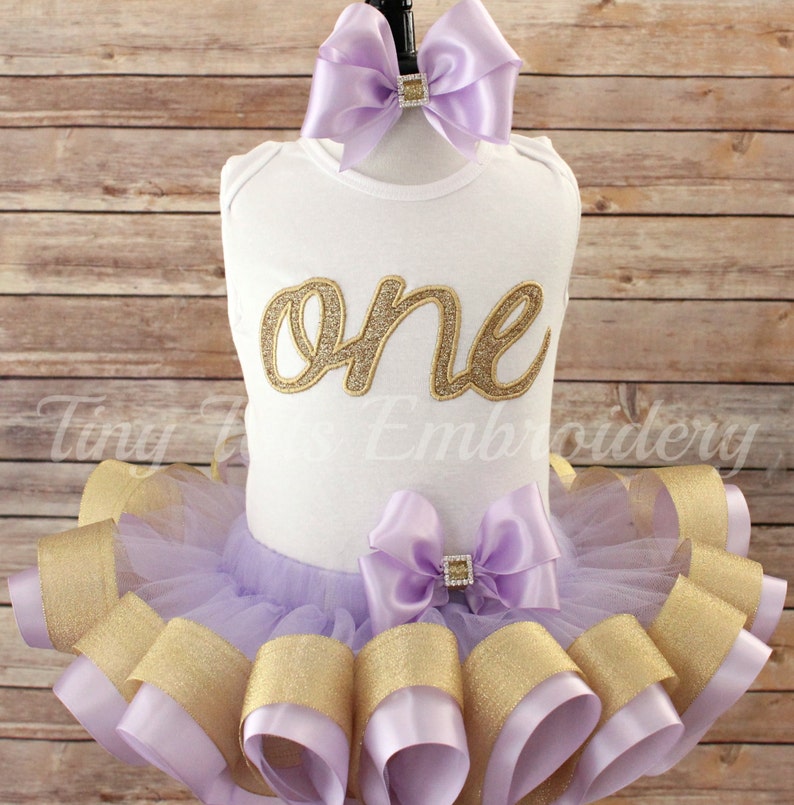 First Birthday Tutu Outfit Includes Top Ribbon Tutu & Hair - Etsy