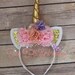 Magical Unicorn Headband Unicorn Head Piece With Rhinestones - Etsy