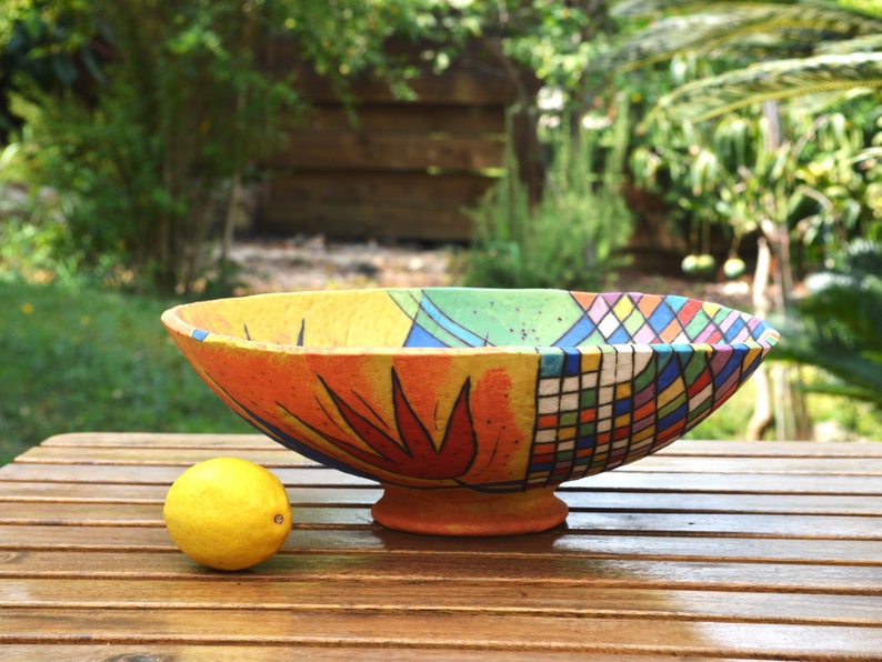 Bowl Ceramic Bowl Flowers Design Decorative Bowl - Etsy