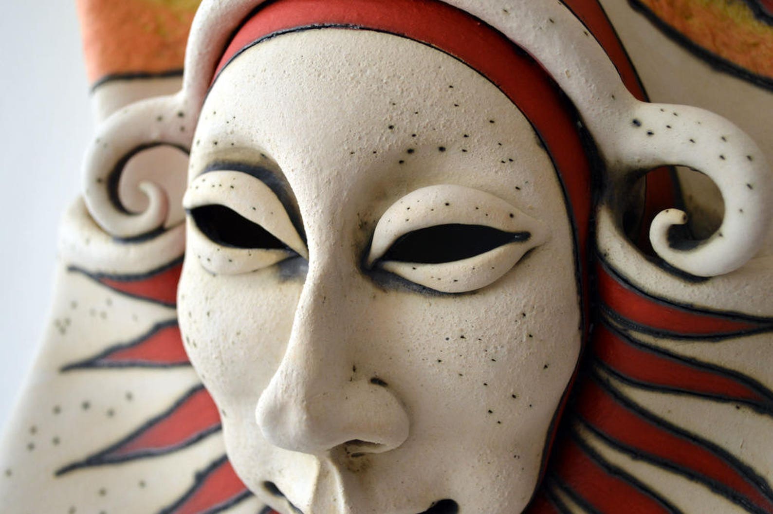 Mask Ceramic Mask Wall Decor Sculpture Art Ceramic - Etsy Israel