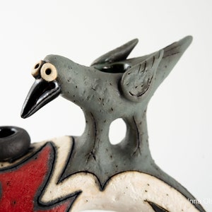 Ceramic Cat Sculpture Menorah Hanukkah, Original Unique Figurine Cat ...