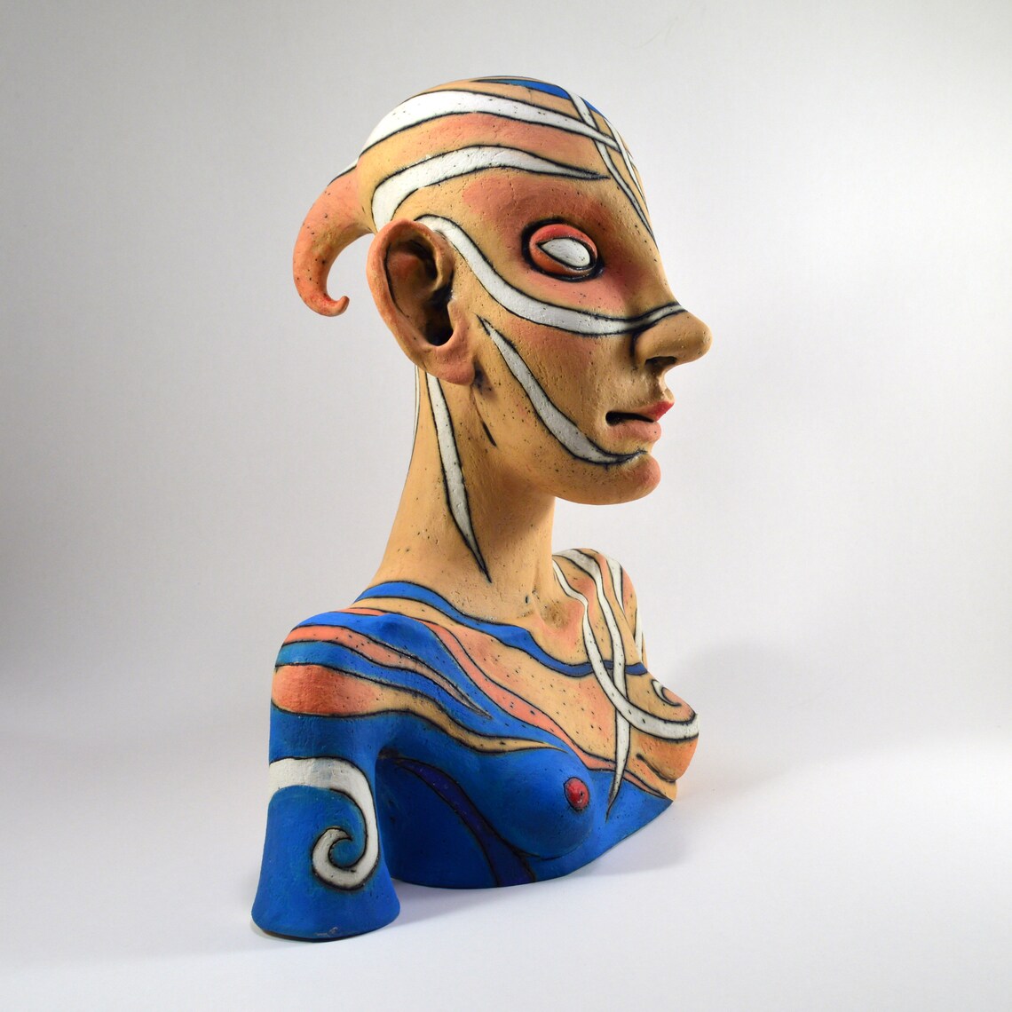 Ceramic Sculpture Sculpture Ceramic Art Bust Ceramic | Etsy