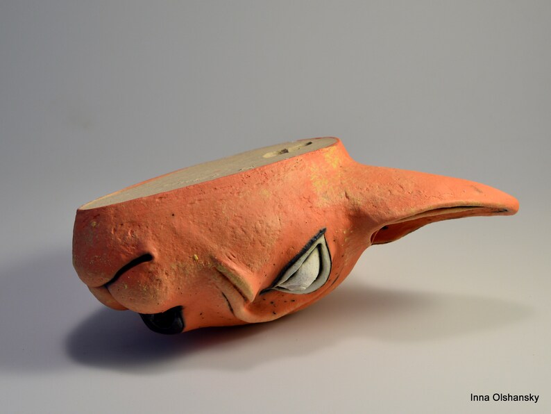 Mask Ceramic Mask cat Mask Orange Cat Wall Decor - Etsy