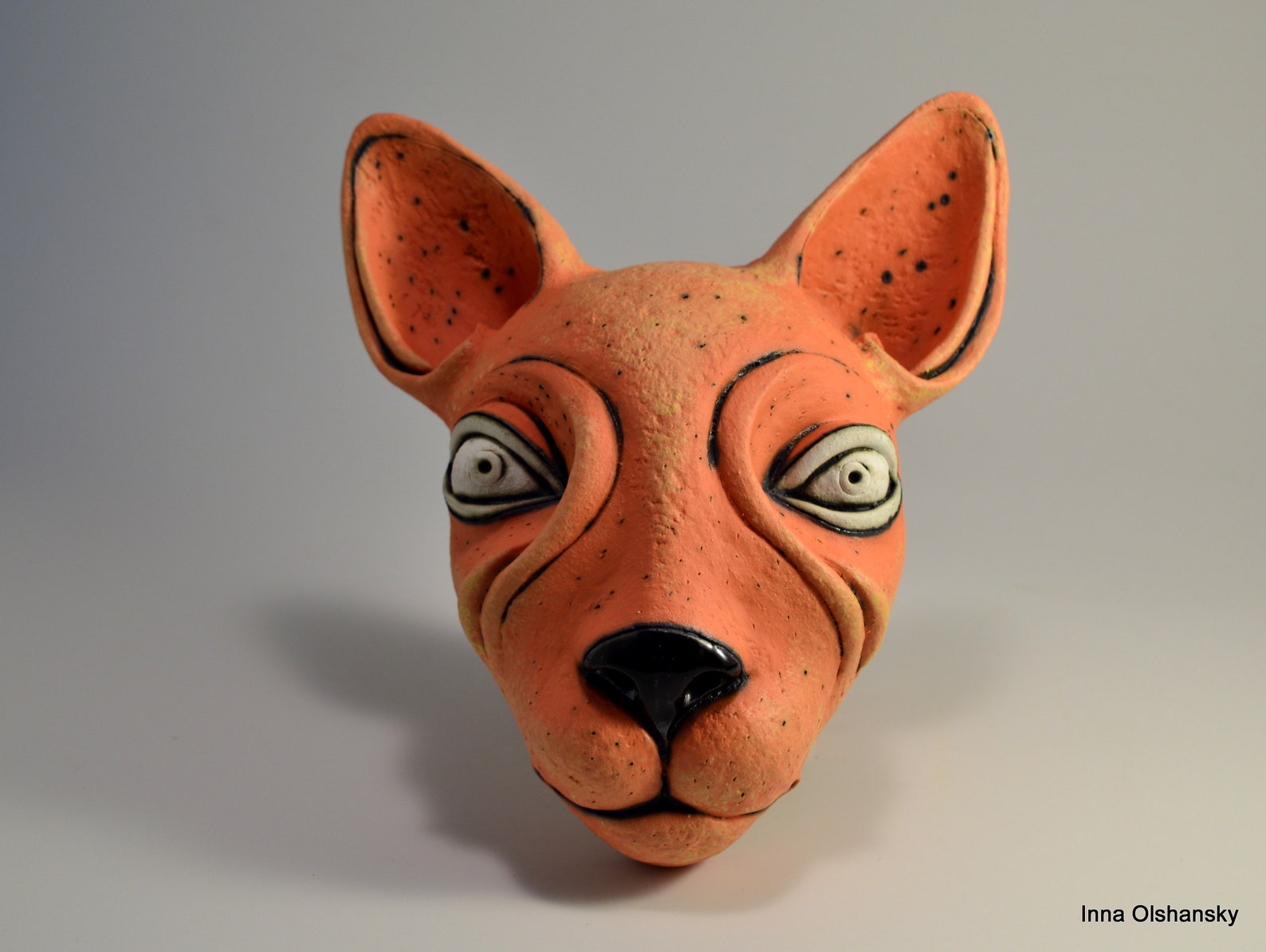 Mask - Ceramic Mask -cat Mask - Orange Cat - Wall Decor - Sculpture ...