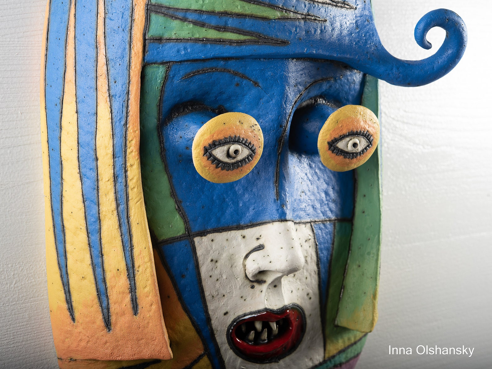 Fantasy Art Face Ceramic Mask Wall Decor - Etsy