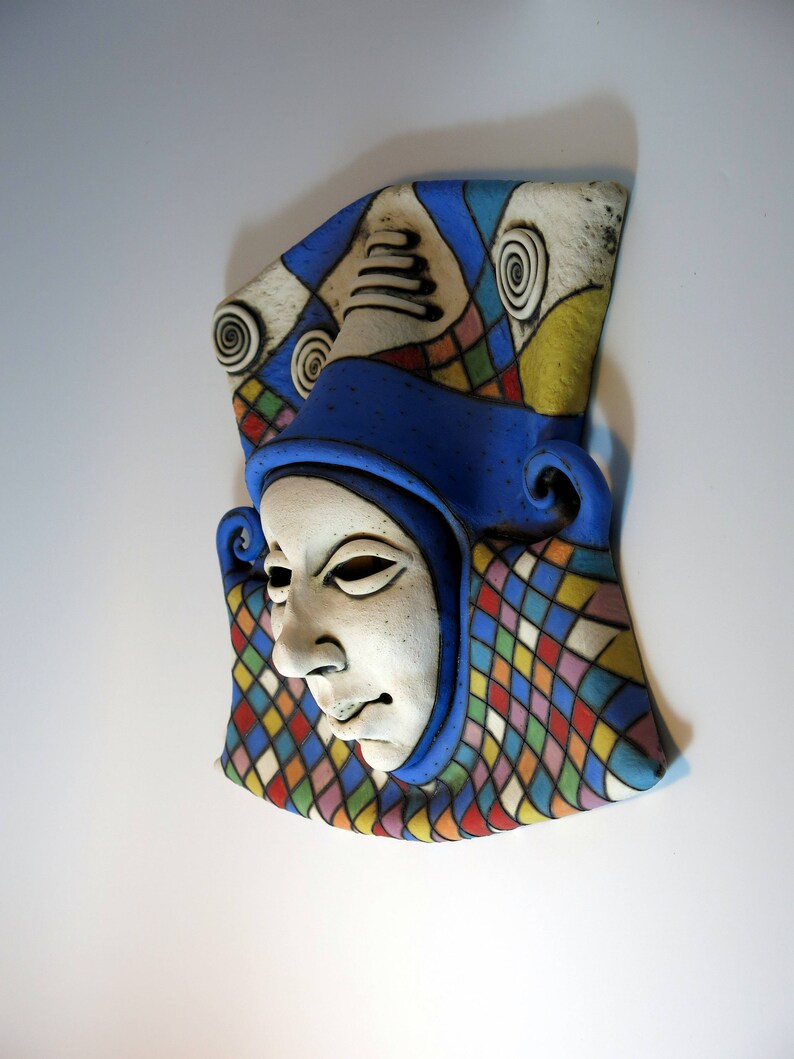 Mask Ceramic Mask Wall Decor Sculpture Art Ceramic | Etsy