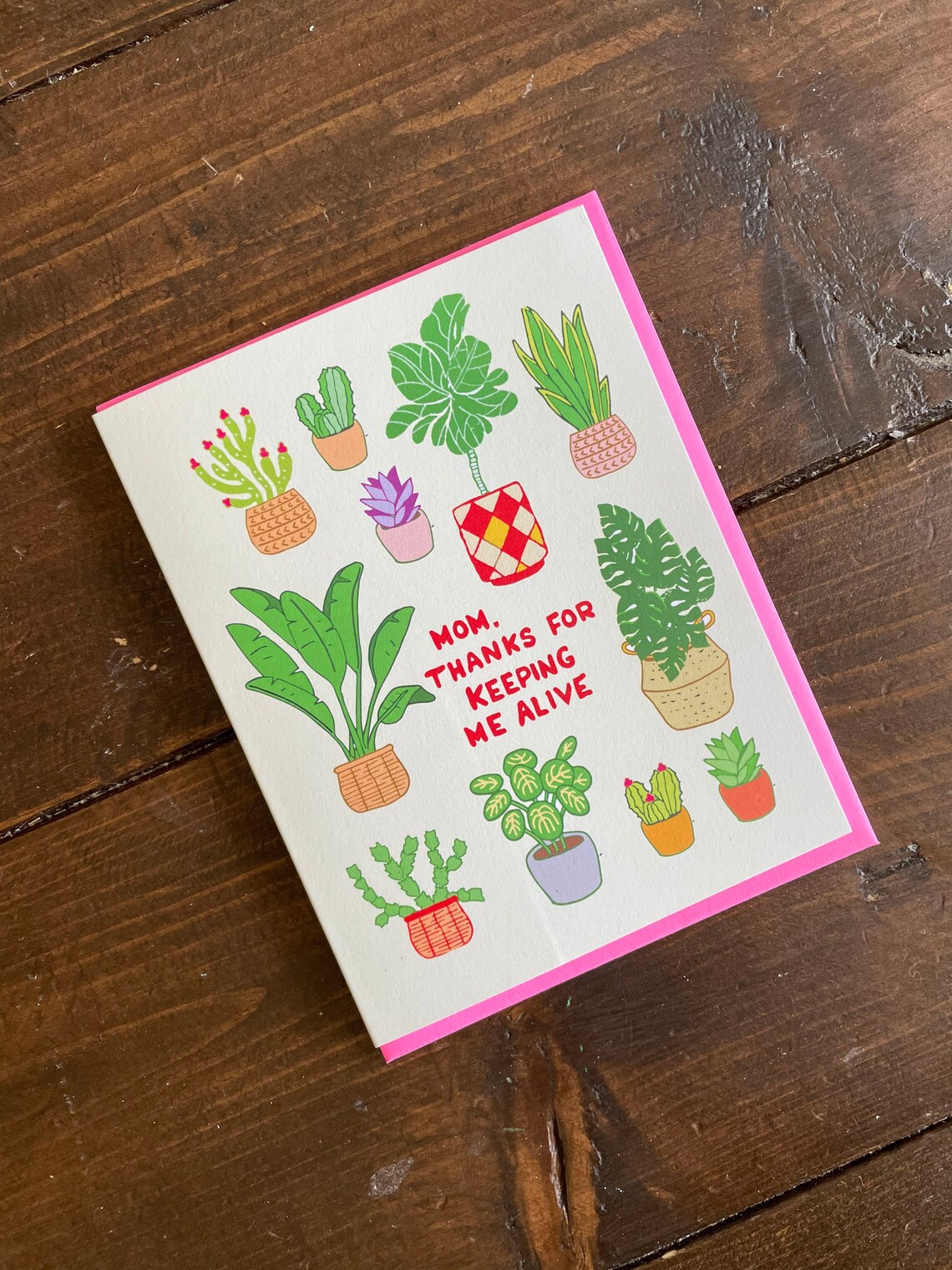Plant Lovers Mom Card - Mothers Day Card, Mom Birthday Card, Gift for ...