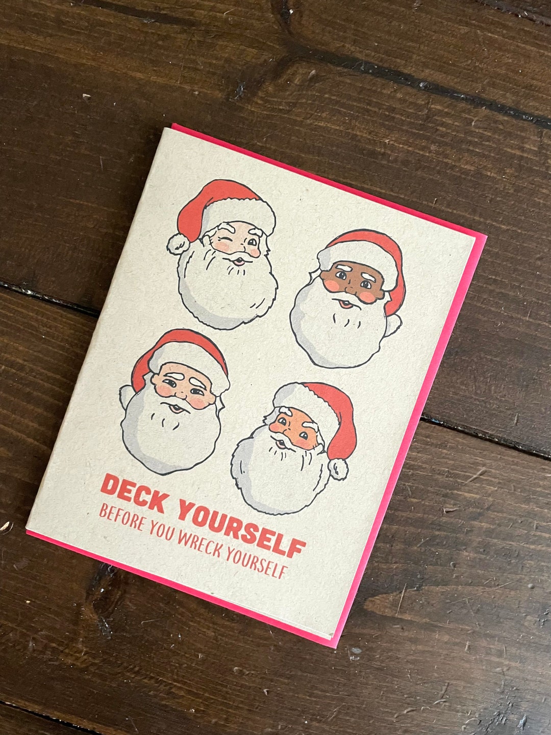Hip Hop Santa Claus Christmas Card - A2 Handmade Rap Ice Cube Christmas ...