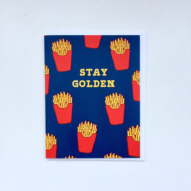 Fries Thank You Card - French Fries Art, French Fry Card, Frites, Fries ...