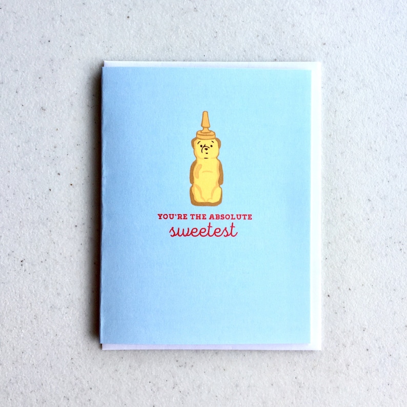 Honey Bear Thank You Card - Cute Thanks Honey Pot, Sweet Card, Honey ...