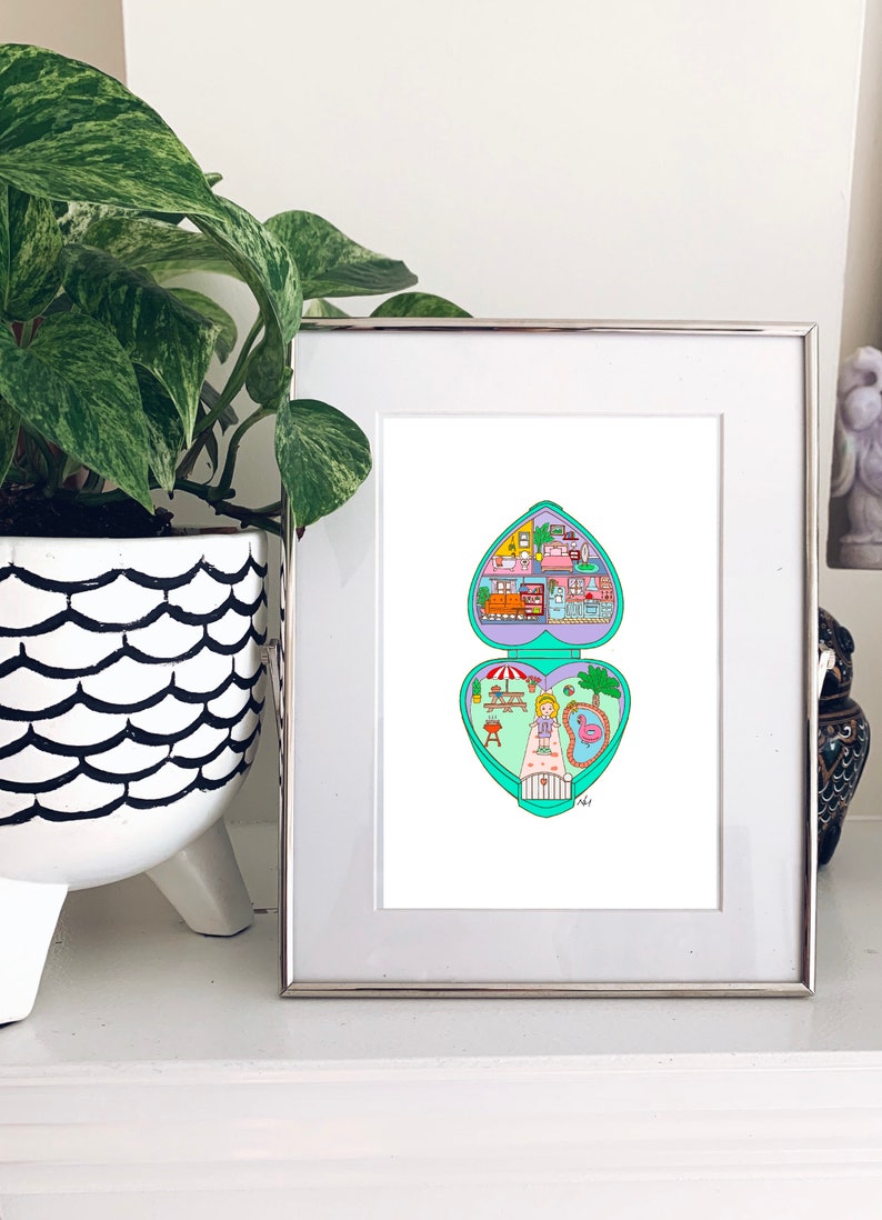 Polly Pocket Inspired Digital Print | Etsy