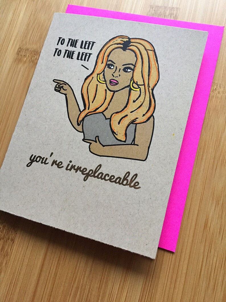 Beyonce Irreplaceable Goodbye Card - Handmade A2 Farewell so Long Bey ...