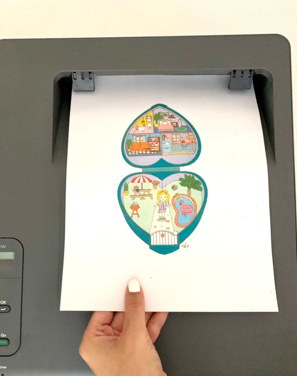 Polly Pocket Inspired Digital Print - Etsy