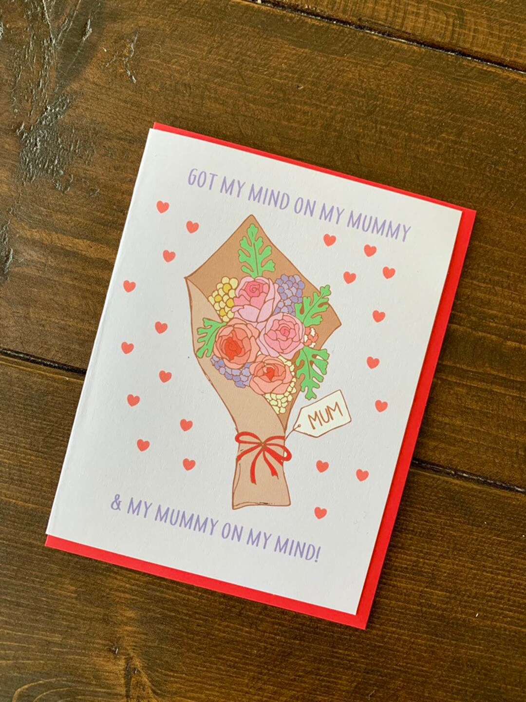 Mind on My Mummy Mother's Day Card - Flower Bouquet Mothers Day Card ...