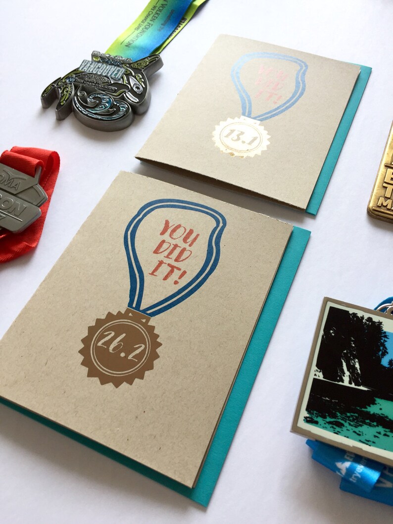 Marathon Runner Congratulations Card Half Marathoner Card - Etsy