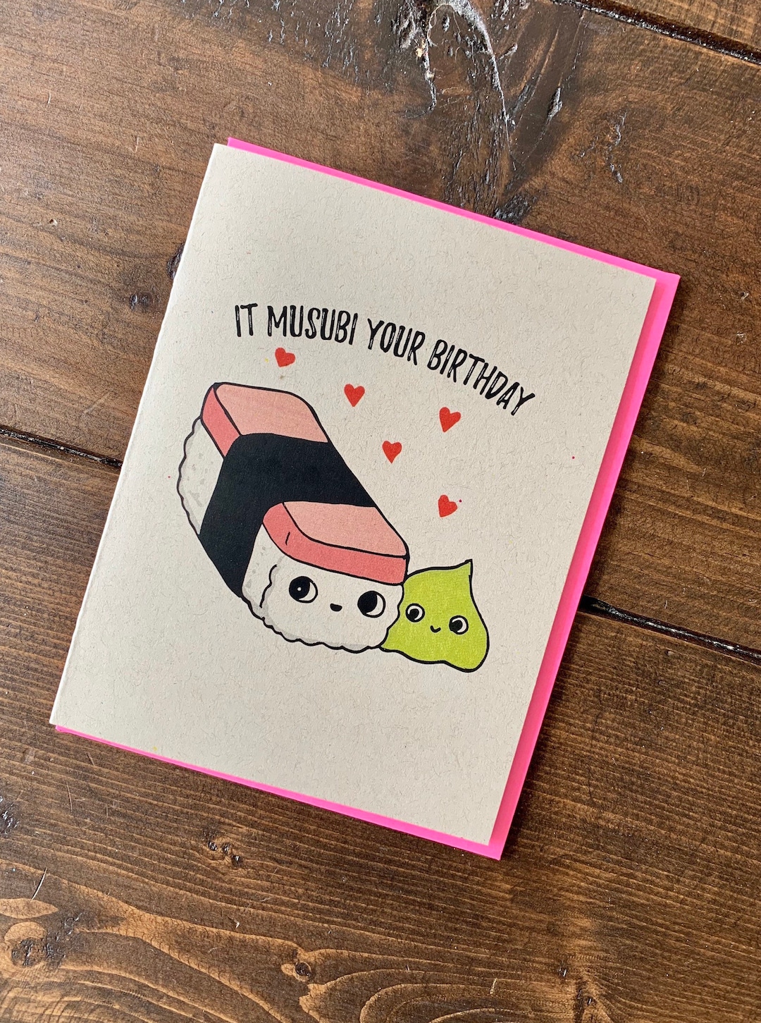 Hawaii Spam Musubi Birthday Card - Hawaiian Food Bday Card - Etsy