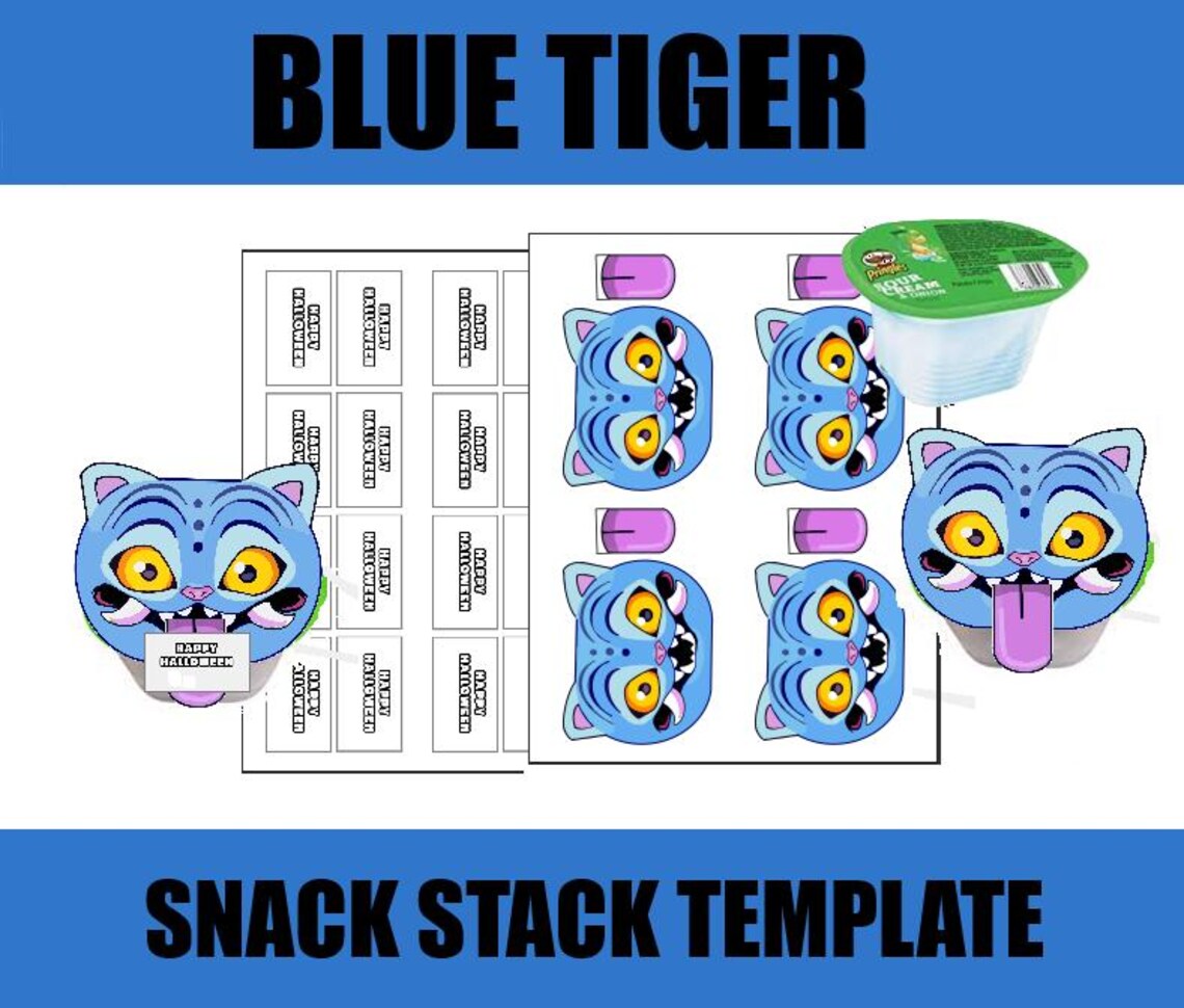 Kpop Blue Tiger Snack Stack Cover - Etsy